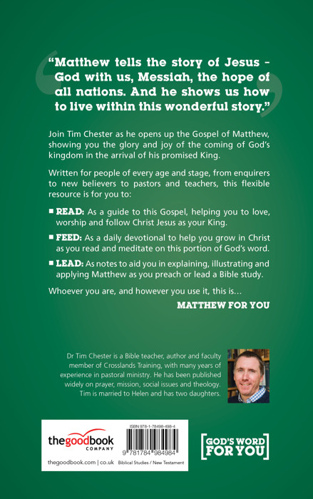 Matthew For You - Tim Chester | The Good Book Company